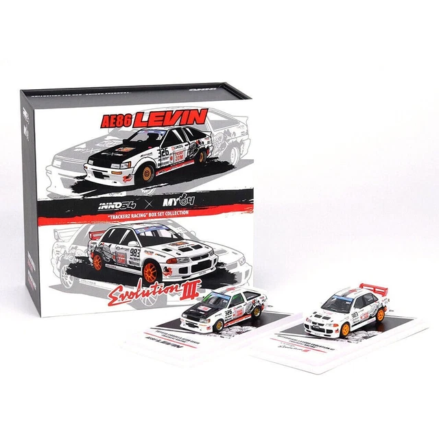 INNO 1:64 COROLLA AE86/LANCER EVOLUTION/AE86 Modello di auto pressofusa ...