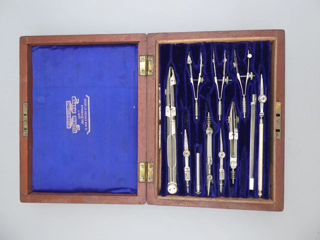 #B ANTIQUE JACKSON Bros Technical Drawing Set / Scientific Set £26.00 ...