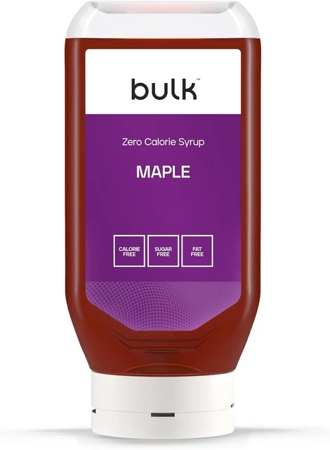 BULK ZERO CALORIE Syrup, Sugar Free, Maple, 400 ml, 80 Servings ...