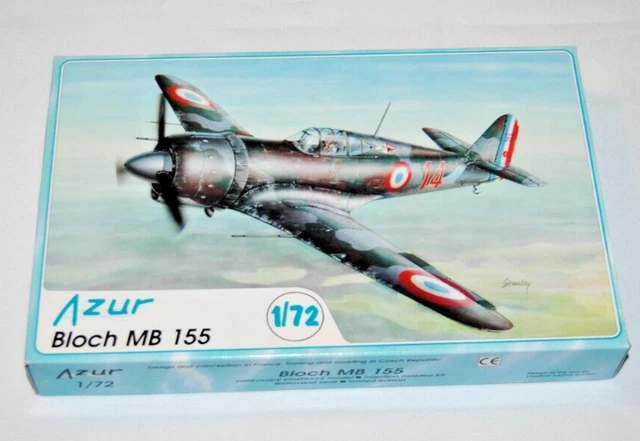 VINTAGE, AZUR, BLOCH MB 155, 1:72 Scale, Plastic, Czech Rep. $22.40 ...