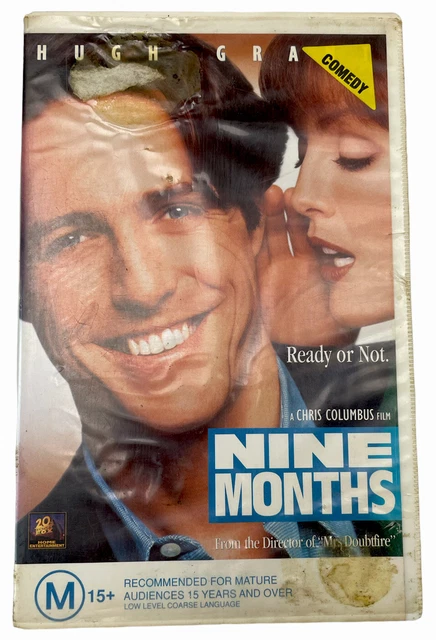 NINE MONTHS VHS Hugh Grant Video Cassette Tape White Big Box PAL M15 ...
