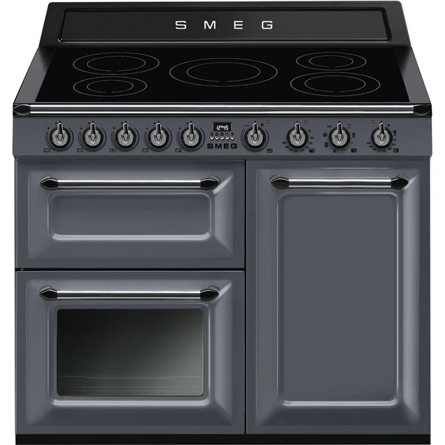 SMEG RANGE COOKER TR103IGR Graded 100cm Grey Victoria Induction (JUB ...