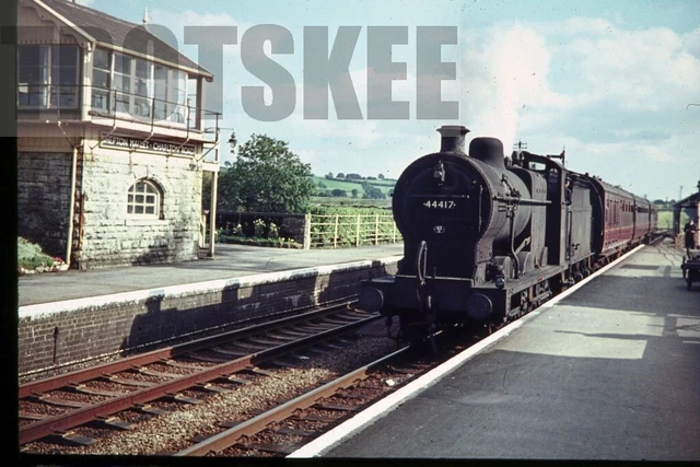 35MM SLIDE BR British Railways Steam Loco 44417 Class 4F Shepton Mallet ...