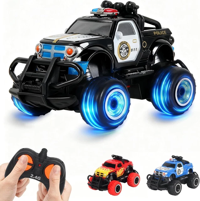 MINI REMOTE CONTROL Police Car Toy for Kids, Fast RC Vehicle Gift Age 3 ...