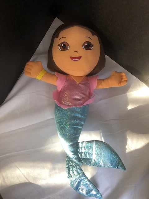 DORA THE EXPLORER Nick Jr Mermaid Nickelodeon Plush 16" Stuffed Doll £9 ...