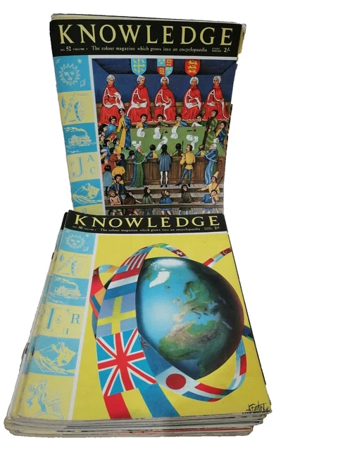 KNOWLEDGE ENCYCLOPEDIA MAGAZINES Illustrated 1960s Joblot £25.00 ...