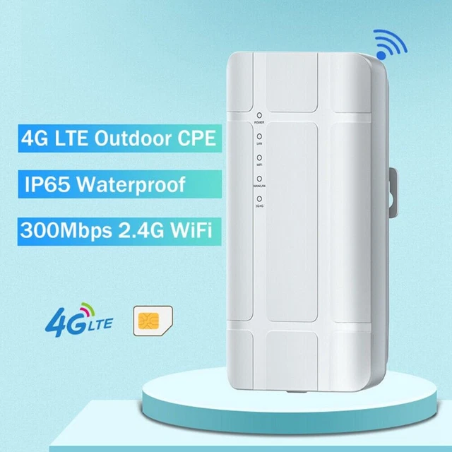 OUTDOOR 4G LTE WiFi Router CPE 300Mbps Modem with Sim Card Slot RJ45 ...