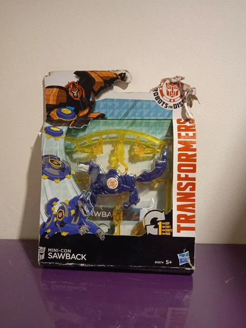 TRANSFORMERS MINI CON autobot saw back rid robots in disguise drift dog ...