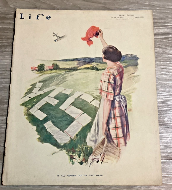 LIFE MAGAZINE MAY 6 1920 RARE Answering the Aviator Eliot Keen Coke Ad ...