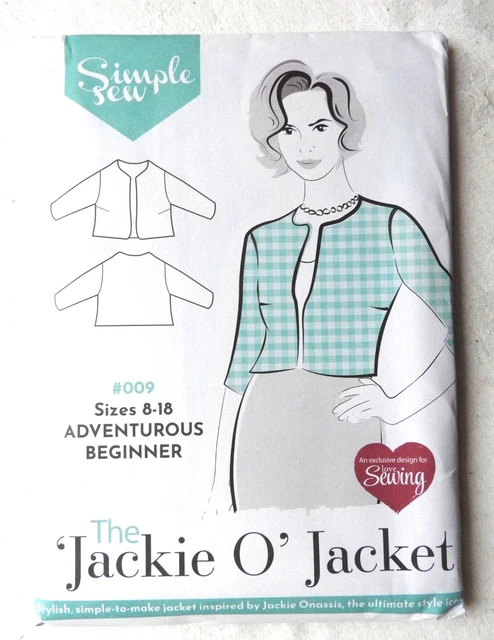 SIMPLE SEW #009 sewing pattern The Jackie O Jacket short style Sizes 8 ...