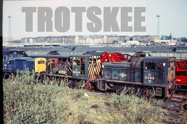 35MM SLIDE BR British Railways Diesel Loco Class 06 2416 2424 Glasgow ...