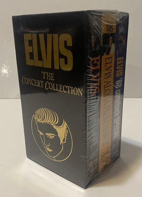 ELVIS PRESLEY THE Concert Collection, Box Set of 3 VHS Videos, Brand ...