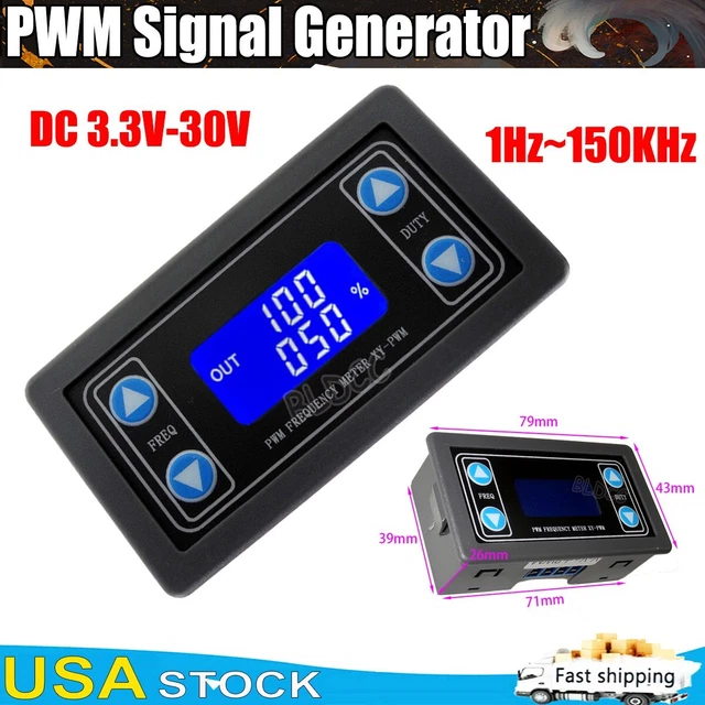SQUARE WAVE SIGNAL Generator Module 1Hz~150KHz PWM Pulse Frequency Duty ...
