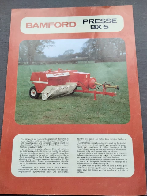 PROSPECTUS TRACTOR PRESS Bamford Bx5 Tractori Tractor Brochure £1.28 ...