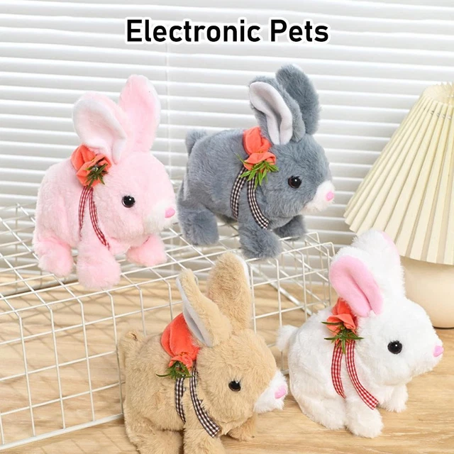 ELECTRONIC RABBIT INTERACTIVE Plush Toy Hopping Adorable with Barking ...