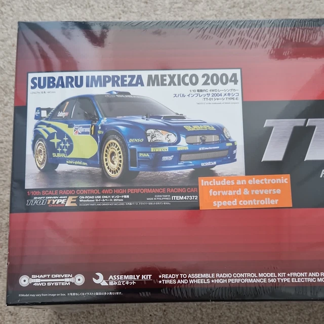 TAMIYA 47372 SUBARU Impreza Mexico 2004 TT01e 1:10 Car Assembly Kit £80 ...