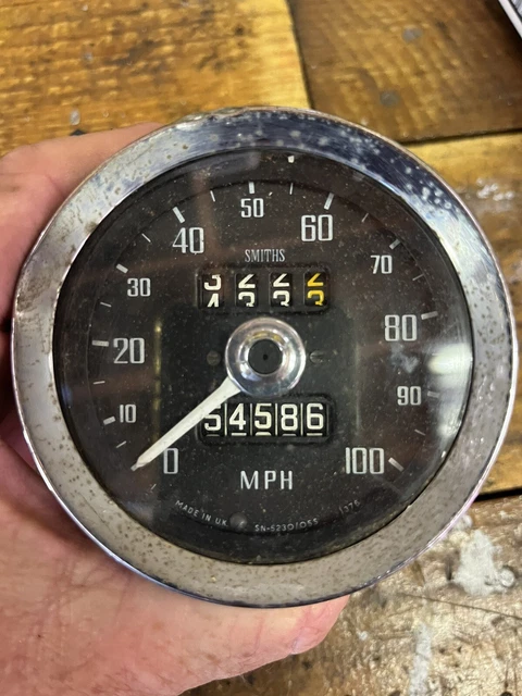 MG MIDGET 1972-74 Original Speedometer 100MPH Smiths SN5230/05S W/ trip ...