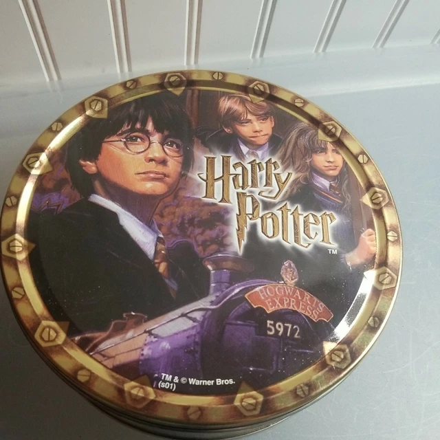 HARRY POTTER COLLECTIBLE Cookie Tin, Ron, Hermione, Hogwarts Express ...