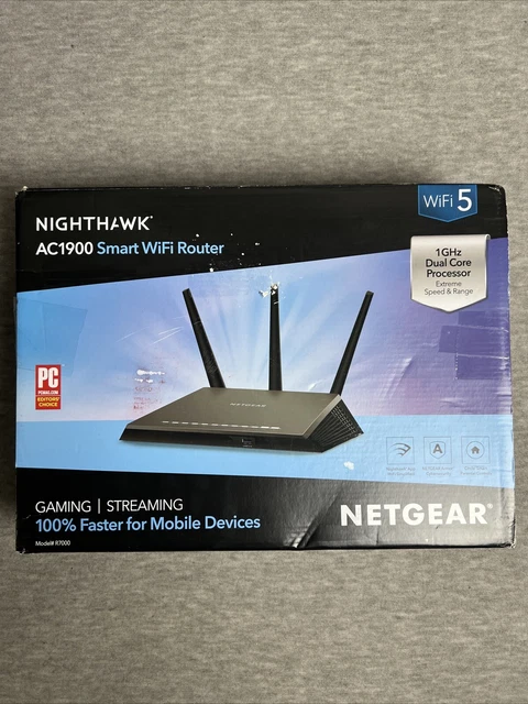 NETGEAR NIGHTHAWK R7000 AC1900 Smart WiFi Dual Band Gigabit Router $33. ...