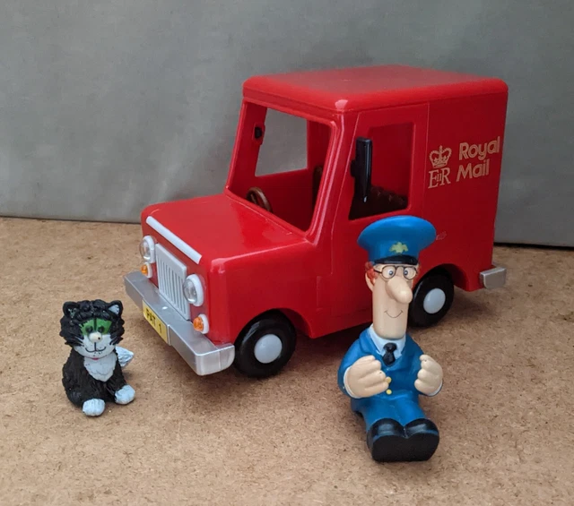 POSTMAN PAT 'FRICTION Drive' Royal Mail Van With Pat & Jess Figures £4. ...