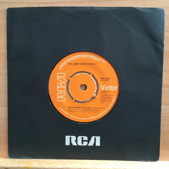 THE JIMMY CASTOR Bunch - Troglodyte (Cave Man) Vinyle 7" (Vg+) EUR 7,66 ...