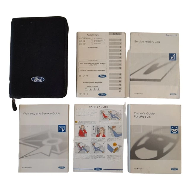 FORD FOCUS OWNERS Manual Handbook Mk1 Cw170 Zetec Hatchback 5 Door 2004 ...