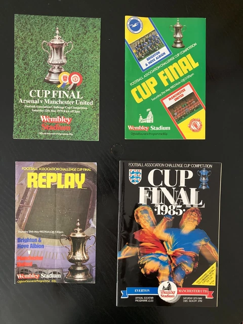MANCHESTER UNITED FOOTBALL programmes - 26 finals and semi-finals 1958 ...