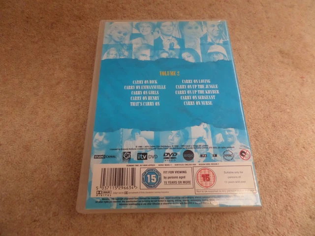 10 DISC DVD Box Set - Itv - Carry On The Ultimate Collection Vol 2 £6. ...