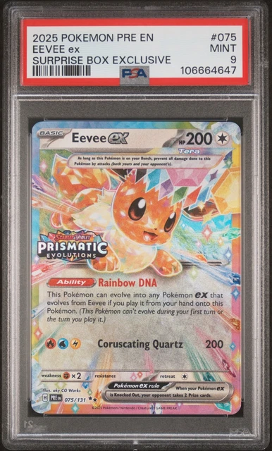 2025 POKEMON PRE En-Prismatic Evolutions Surprise Box Exclusive Eevee ...