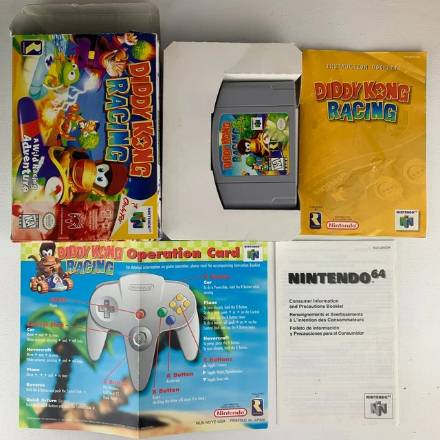 DIDDY KONG RACING (Nintendo 64, 1997) with box, manual & inserts EUR ...