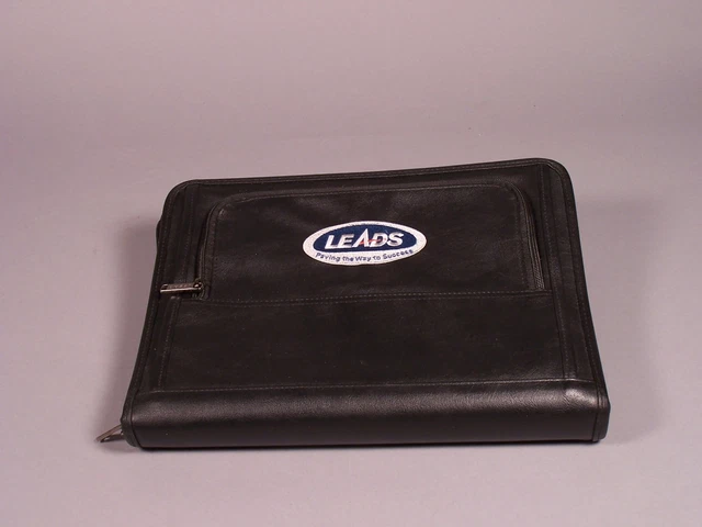 LEEDS BLACK PADFOLIO with Lots of Storage areas - LEADS LOGO £6.47 ...