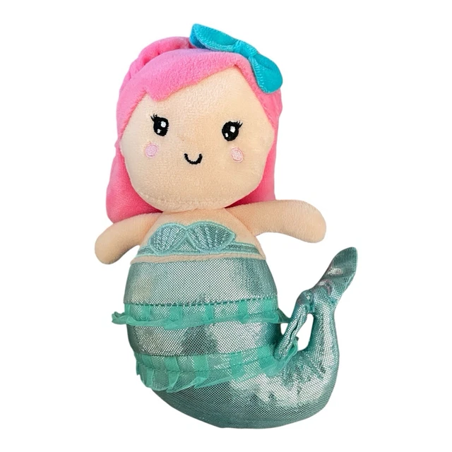 LITTLE TOWN TOYS Plush Cuddly Pink & Blue Mermaid Doll Soft Toy £3.79 ...