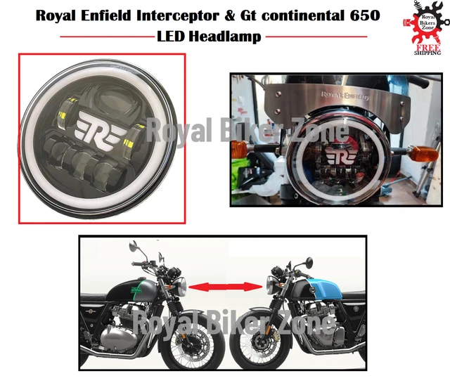 ROYAL ENFIELD &7 Inch Led Headlight For Interceptor 650 & Continental ...
