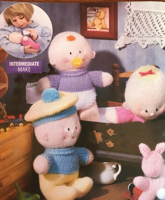 RARE KNITTING PATTERN Alan Dart The Knitted Nursery Baby Doll Toys ...