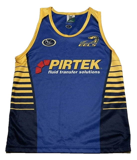 PARRAMATTA EELS NRL ISC Players Training Singlet Size XS Rugby League ...