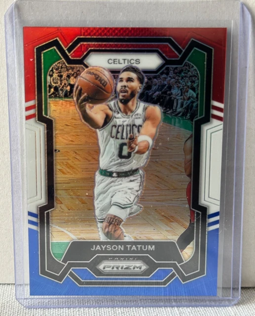 2023-24 PANINI PRIZM Basket-Ball Jayson Tatum Rouge Blanc Bleu Prix #2 Celtics EUR 1,28 ...