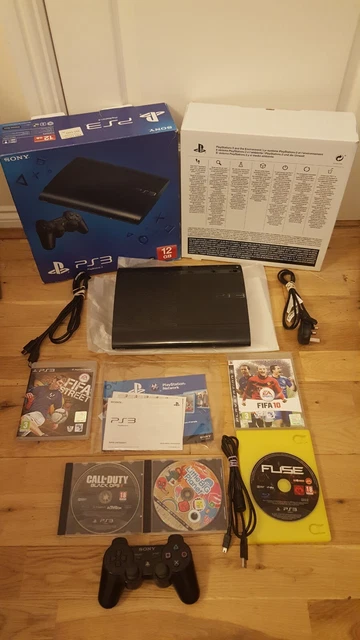 BOXED SONY PS3 Super Slim 500Gb Console Bundle & Genuine Controller & 5 ...