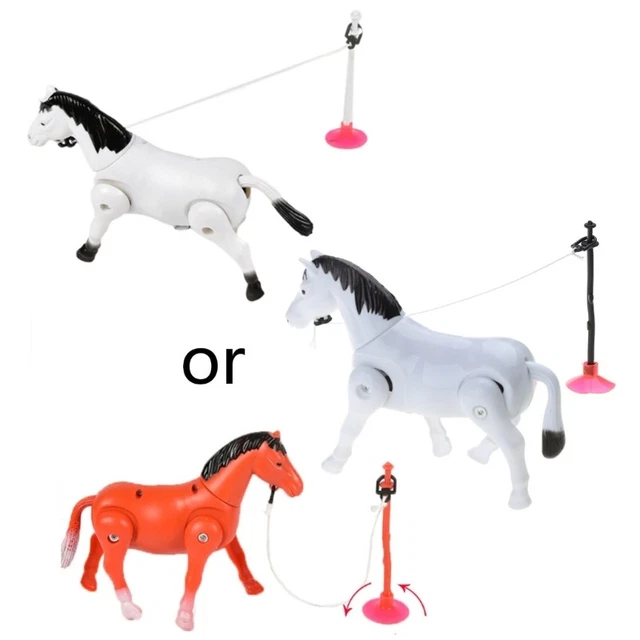 ELECTRIC BABY TOY Whirligig Mini Horse Toy Around Stake Circling Funny ...