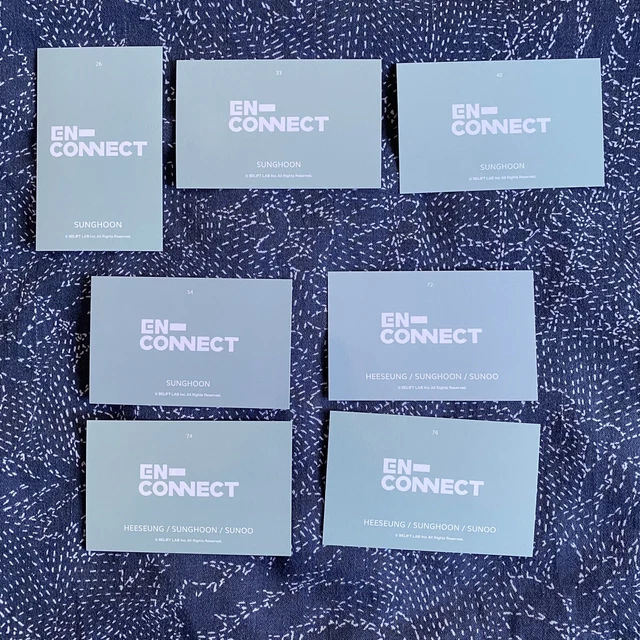 ENHYPEN ENCONNECT OFFICIAL Photocard Bundle LOT x7 En-Connect Sunghoon ...