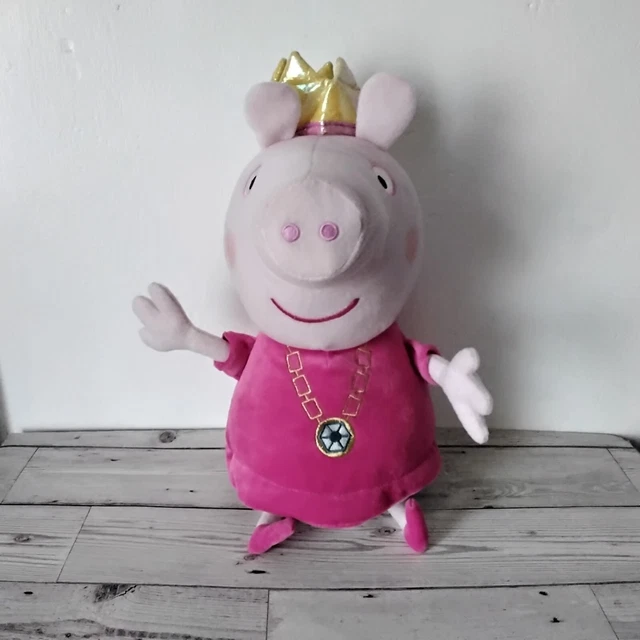 PRINCESS PEPPA PIG Plush Soft Toy Wearing Queens Crown £11.00 - PicClick UK