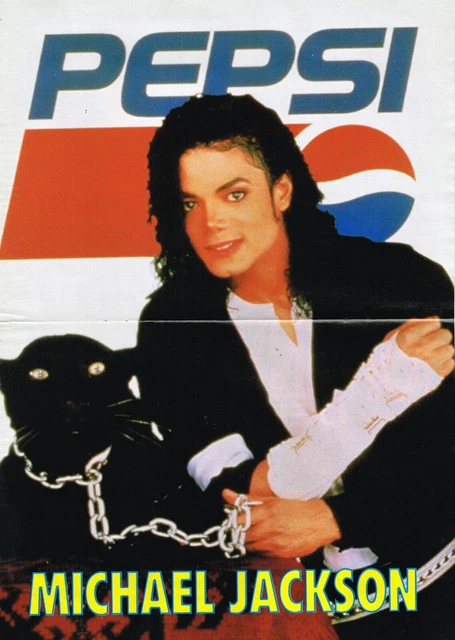 MICHAEL JACKSON - Pepsi Ad Johnny Depp 16"x11" Teen Mag Pinup Poster ...