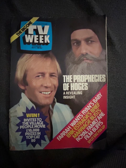 TV WEEK MAGAZINE May 1980 Paul Hogan, Olivia Newton-John, Led Zeppelin ...