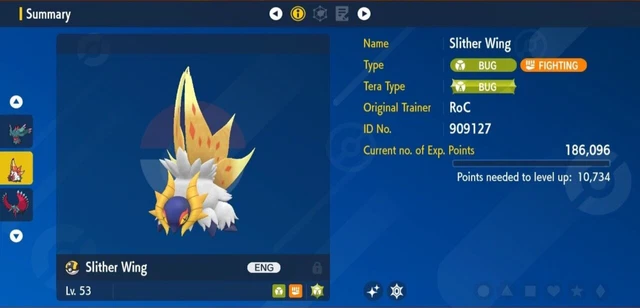 POKEMON SCARLET & Violet 6IV Shiny SLITHER WING Max EVs £1.20 - PicClick UK