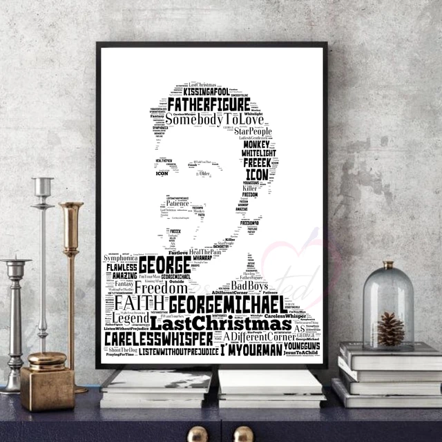 GEORGE MICHAEL PORTRAIT in songs - Icon Keepsake/Gift/Collectable UK ...