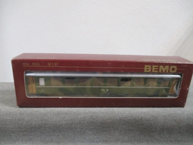 BEMO H0M 3250 116 999 Personenwagen der RhB 2. Klasse grün in OVP EUR ...