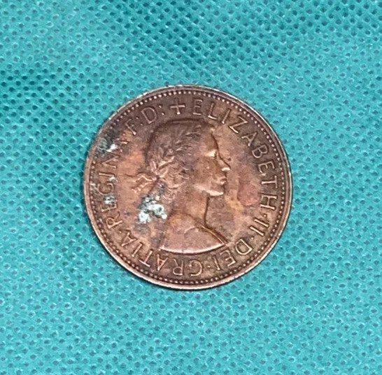 1958 AUSTRALIAN PENNY Coin Young Queen Elizabeth Old Vintage Coins Pre ...