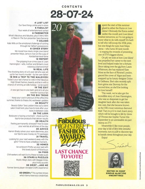 FABULEUX REVUE : Maya Jama, Sara Damergi, Annabel Croft, Karren Brady ...