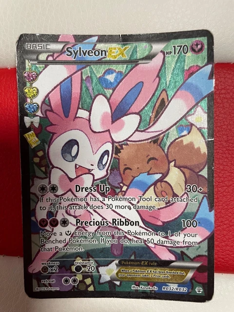 SYLVEON EX GENERATIONS Radiant Collection Full Art Pokemon Card TCG ...