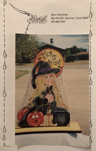 VINTAGE HALLOWEEN TOLE Pattern Packet: Wendy the Witch by Sheri ...