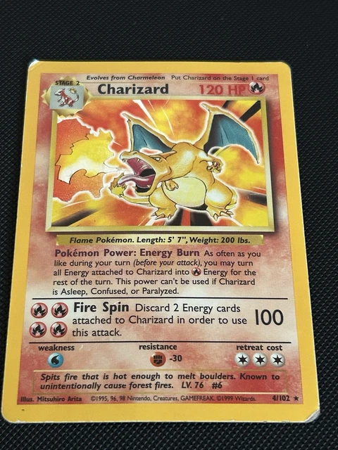 POKÉMON TCG CHARIZARD Base Set 4/102 Holo - MP £156.68 - PicClick UK
